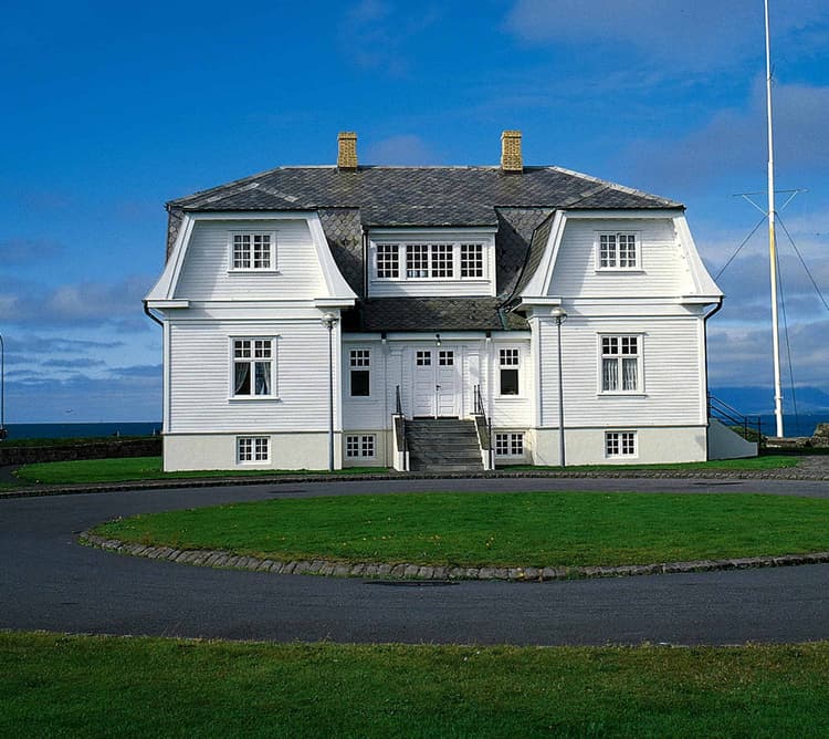 Located along Reykjavik’s scenic waterfront is a quaint whitewashed ...